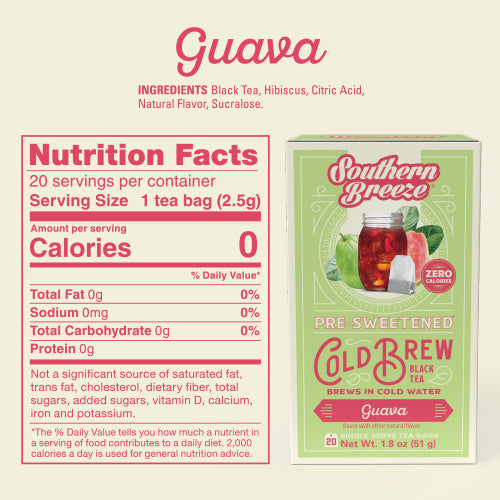 Sweet Guava Cold Brew Tea | No Sugar, Zero Calorie